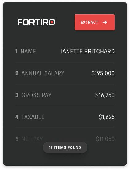 Extract Financial Information from Documents | Fortiro Accelerate